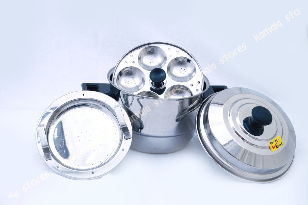Stainless Steel Mini Idly Pot with Lid, 20 Mini Idly – Kamala Stores