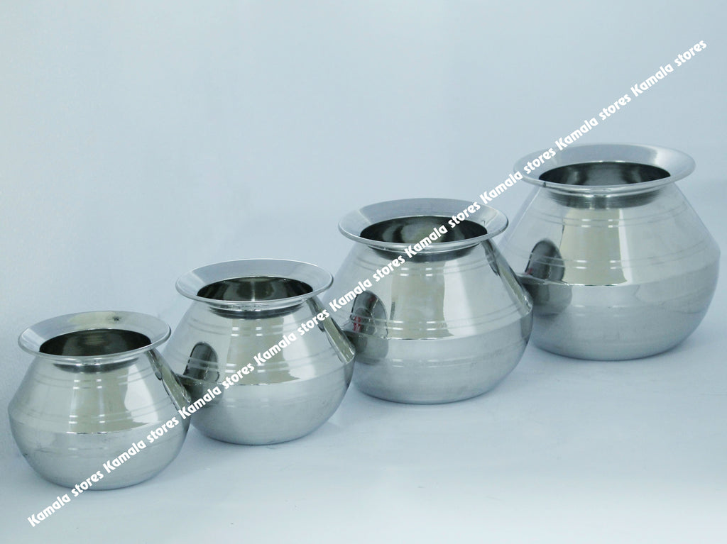 Stainless Steel Deksha With Lid (Rice Vessel) – Kamala Stores